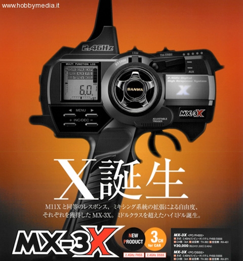 Sanwa MX 3X - Radiocomando digitale a 3 canali 2.4Ghz - Modellismo HobbyMedia