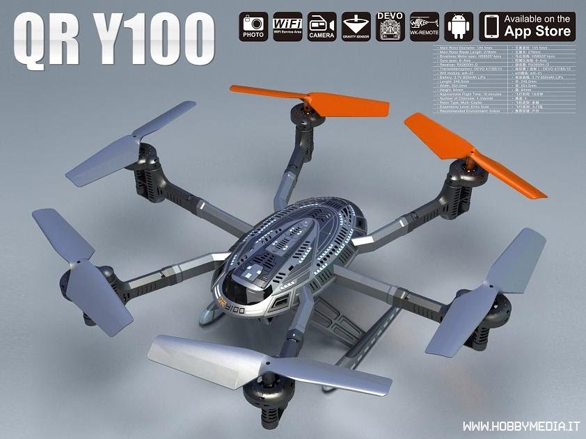 Walkera qr y100 5.8 ghz fpv hexacopter drone fiyat store