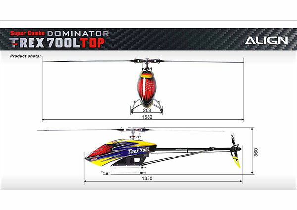 Elicottero per volo 3D Align T-Rex 700L Dominator TOP SC - Hobbymedia